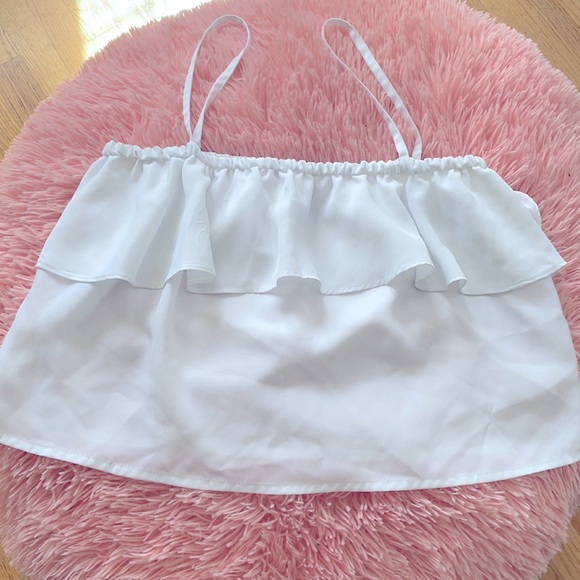 Tops | Asos Fashion Union Ruffled Crop Top | Poshmark